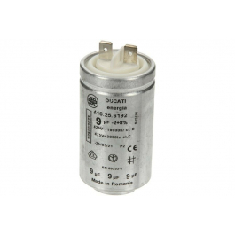 Zanussi / AEG condensator 9uF voor wasdroger witgoedpartsnr: 1250020227 ...
